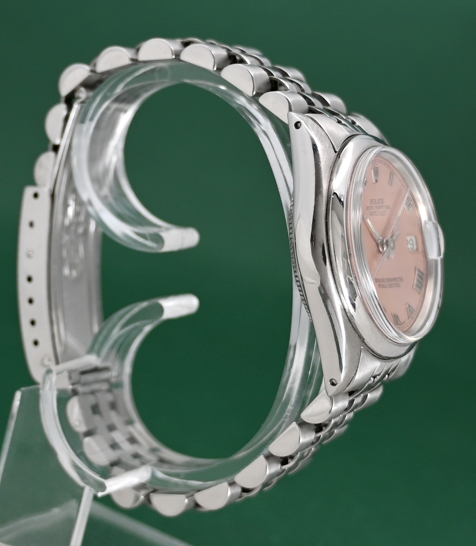 Datejust 6824 Medium 31mm Pink Roman Dial Stainless Steel - Ora24