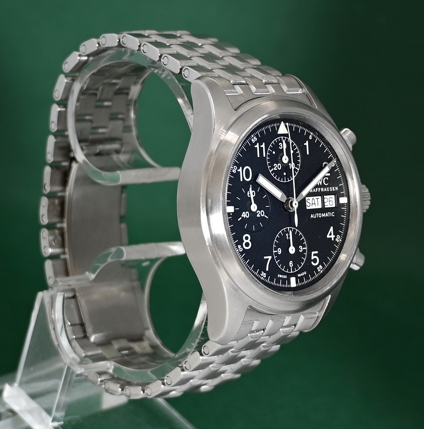 Pilot IW3706 Automatic Chronograph Day Date 39mm Black Dial - Ora24