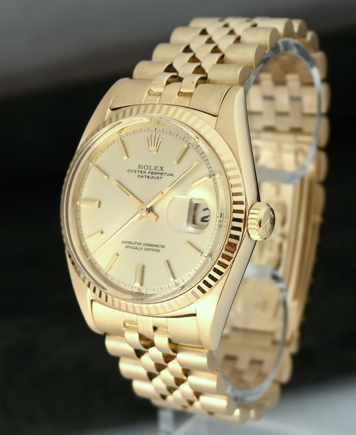 Datejust 36mm 1601 Automatic 18K Yellow Gold Jubilee Champagne Step ...
