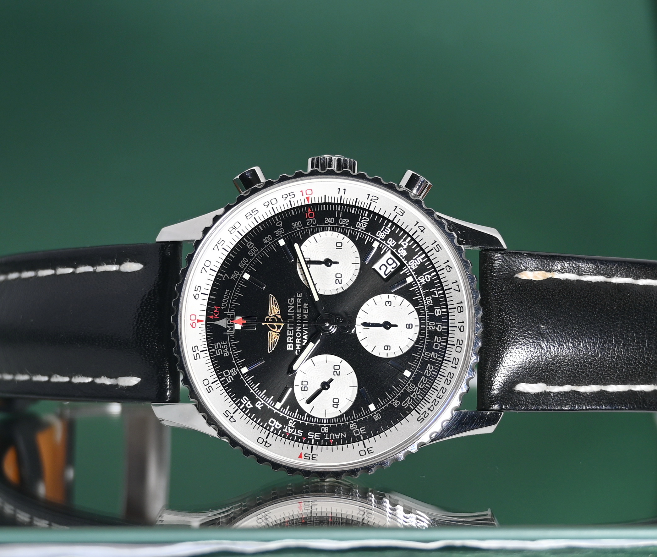 Navitimer A23322 Automatic Chronograph Date 42mm Black Panda Dial Full ...