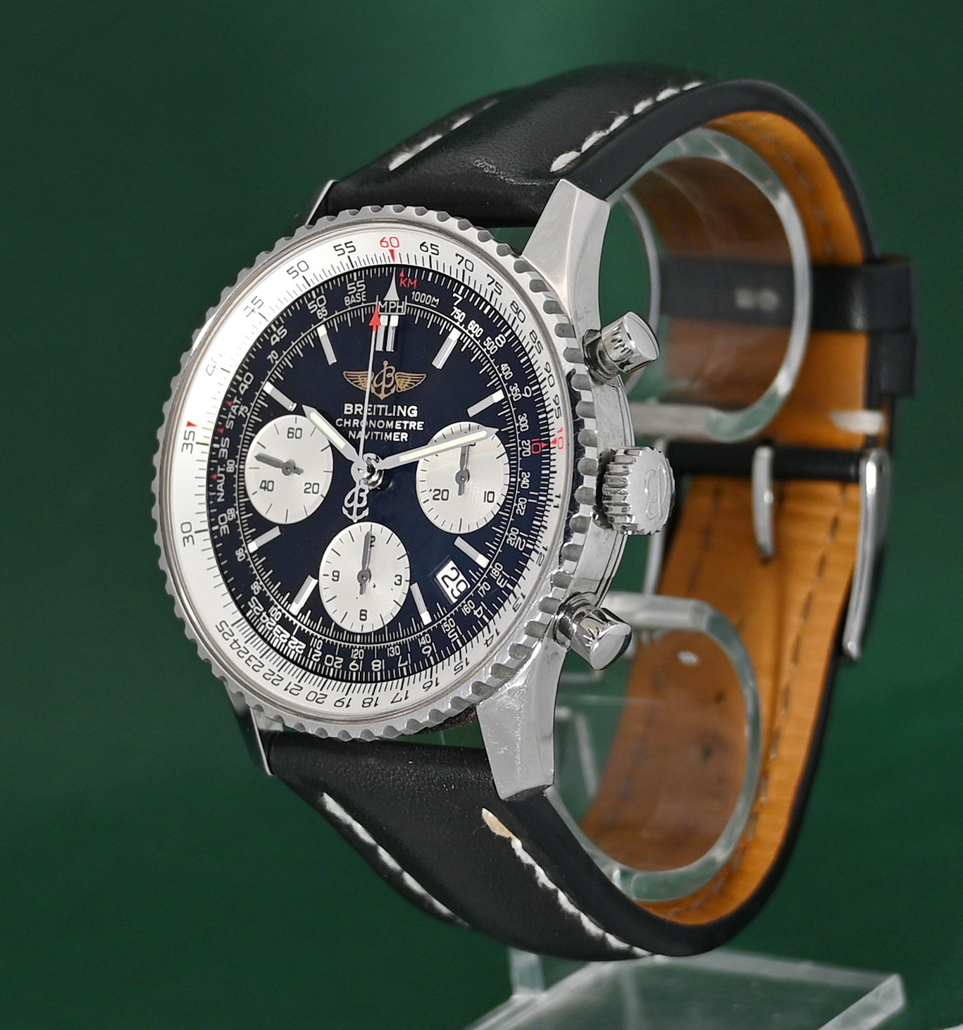 Navitimer A23322 Automatic Chronograph Date 42mm Black Panda Dial Full ...